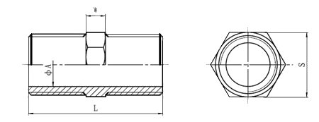 Stainless Steel Screwed Hexagon Nipple| pipe fittings | stainless steel ...