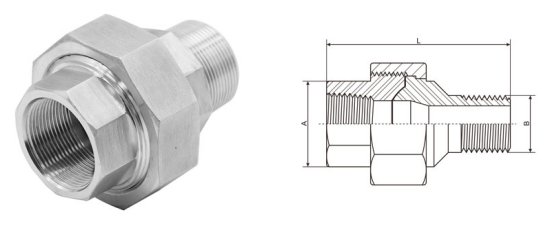 Male X Female Threaded Union | Threaded Union | Female Threaded Unions