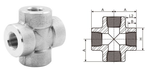Threaded Cross| Forged Threaded Cross | Threaded Cross Pipe Fittings