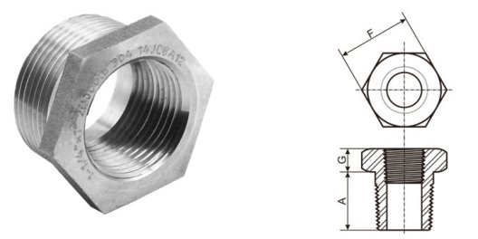 Hexagon Head Bushing|Threaded Hex Head Bushing |Pipe Hex Bushings