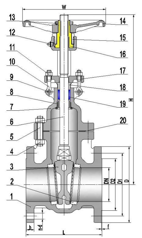 DIN3202 Cast Steel Gate Valve | Cast Steel Gate Valve, DIN3202 Gate Valve