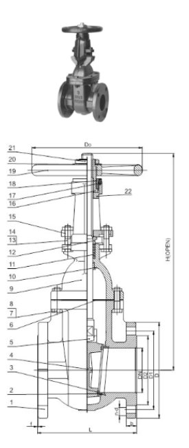 MSS SP-70 Metal-Seal Cast iron Rising Stem Gate Valve | Cast iron Gate Valve |Gate Valve